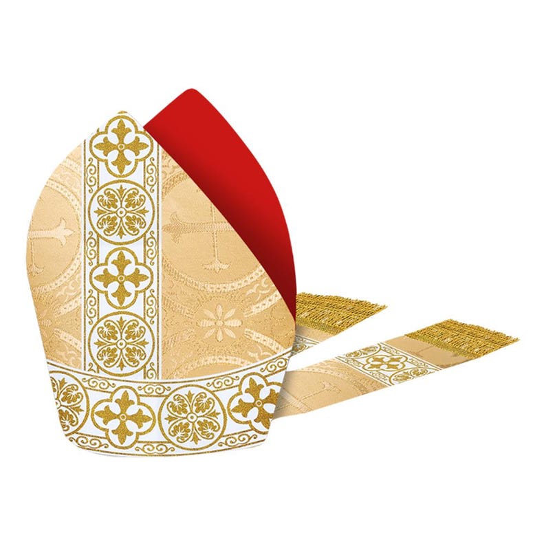 Liturgical Bishop's Mitre Vestment With White Braided Orphrey - Etsy