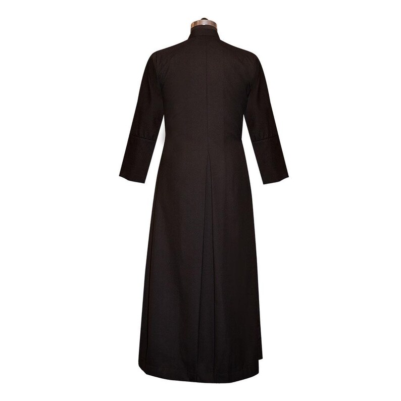 Black Traditional Anglican Cassock in Polyester Fabric - Double ...