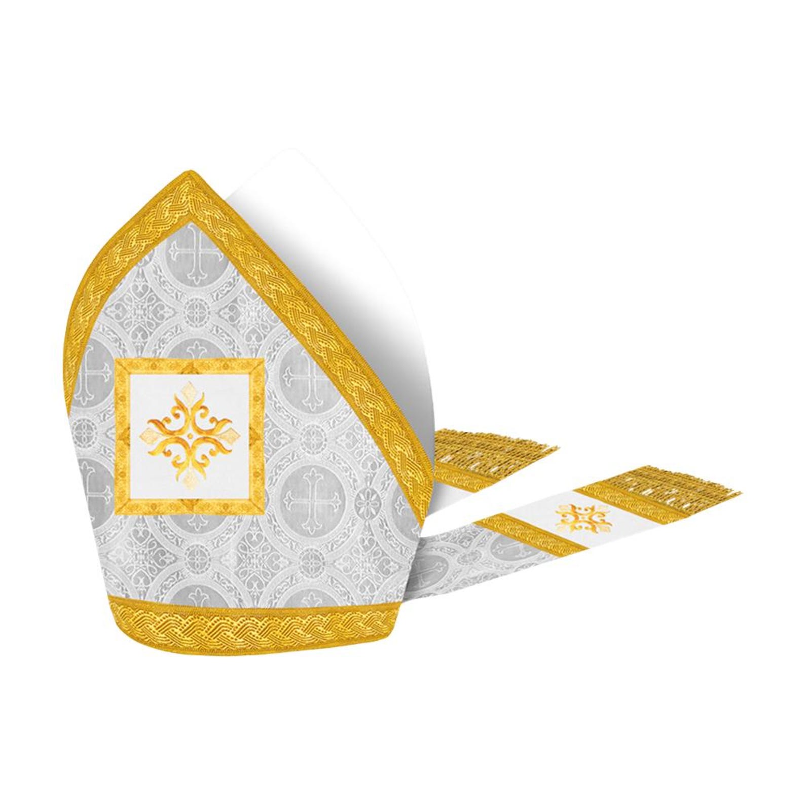Bishop' Mitre Vestment With Embroidered Designer Cross Motif - Etsy