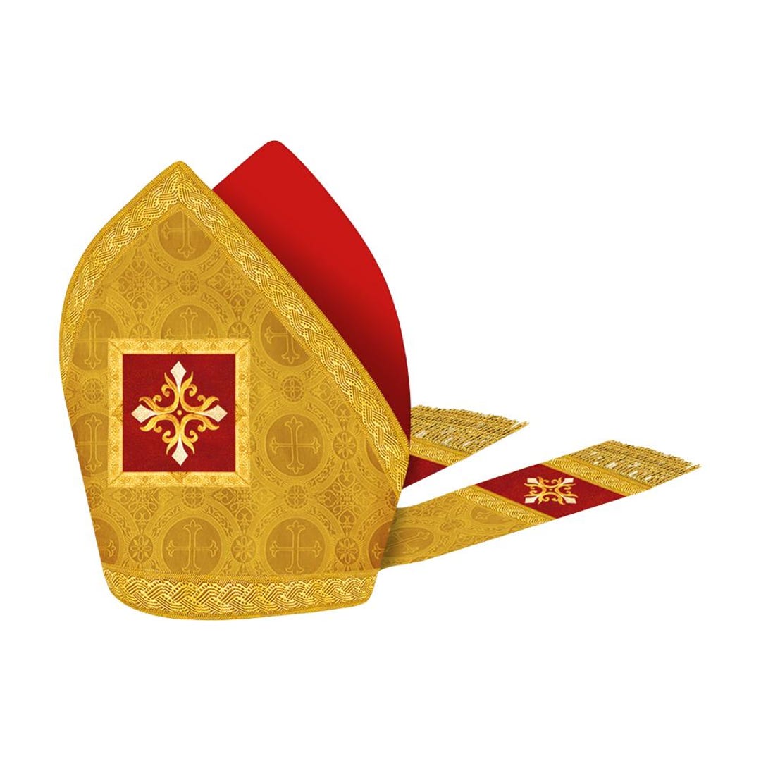 Bishop' Mitre Vestment With Embroidered Designer Cross Motif - Etsy