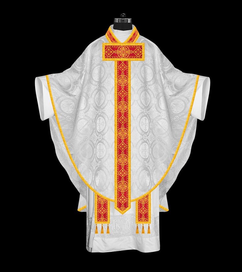 Liturgical Gothic Chasuble With Designer Ornate Orphrey - Traditional ...