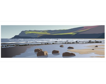 PANORAMIC Ltd Edition Giclee Print. Saltburn Minimal Contemporary ...