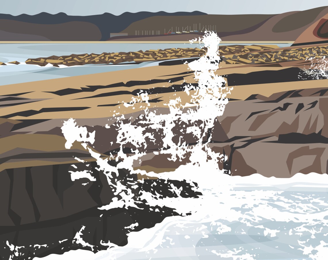 FILEY BRIGG - Limited Edition Print. Contemporary Minimal Art Print ...