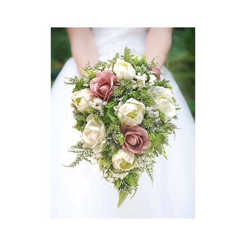 Real Touch Artificial White Ivory Rose Calla Lily Hops Babys - Etsy