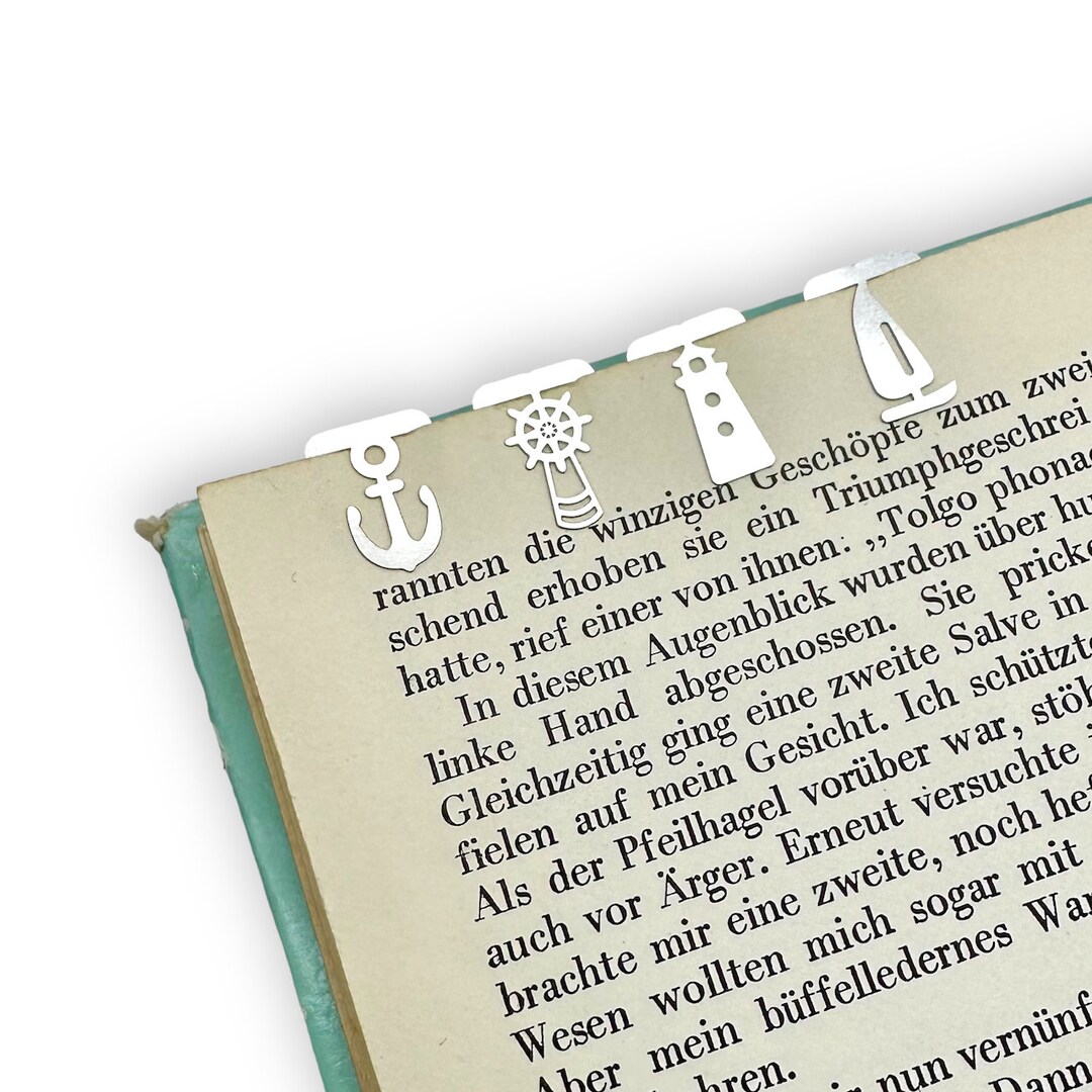 Bookmark 4 Maritime Motifs for Book Lovers - Etsy