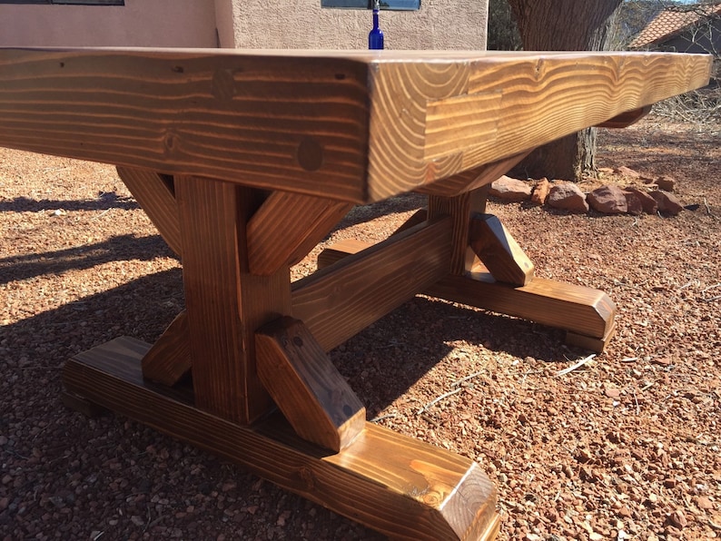 Farm Table W/ Breadboard End - Etsy