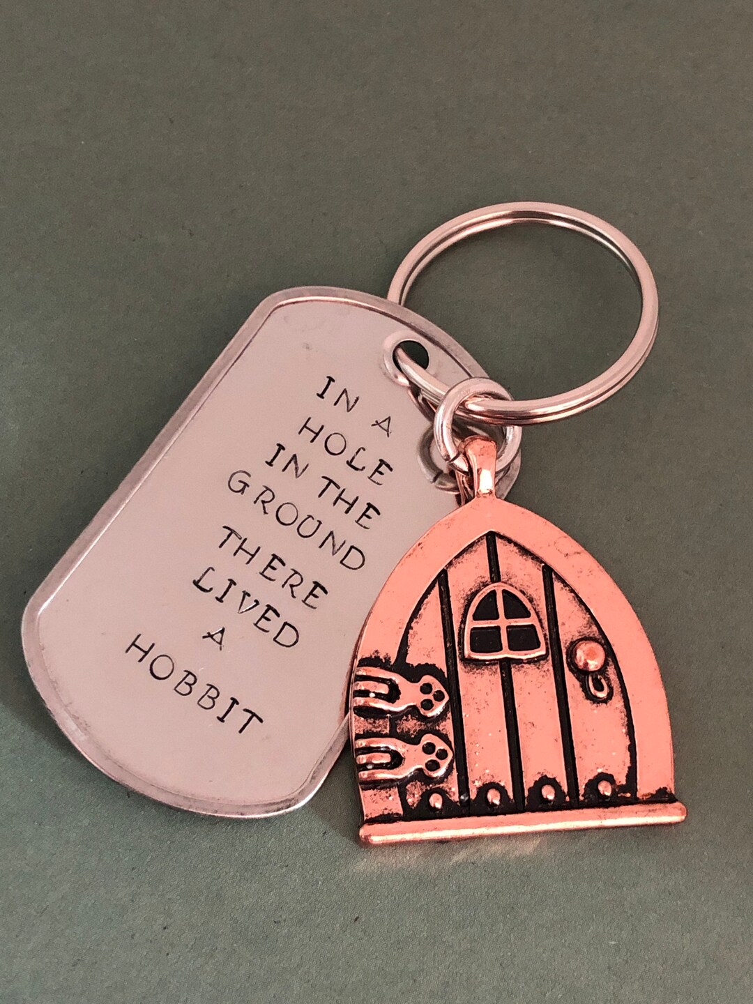 Hobbit in A Hole in the Ground There Lived A Hobbit Keychain - Etsy