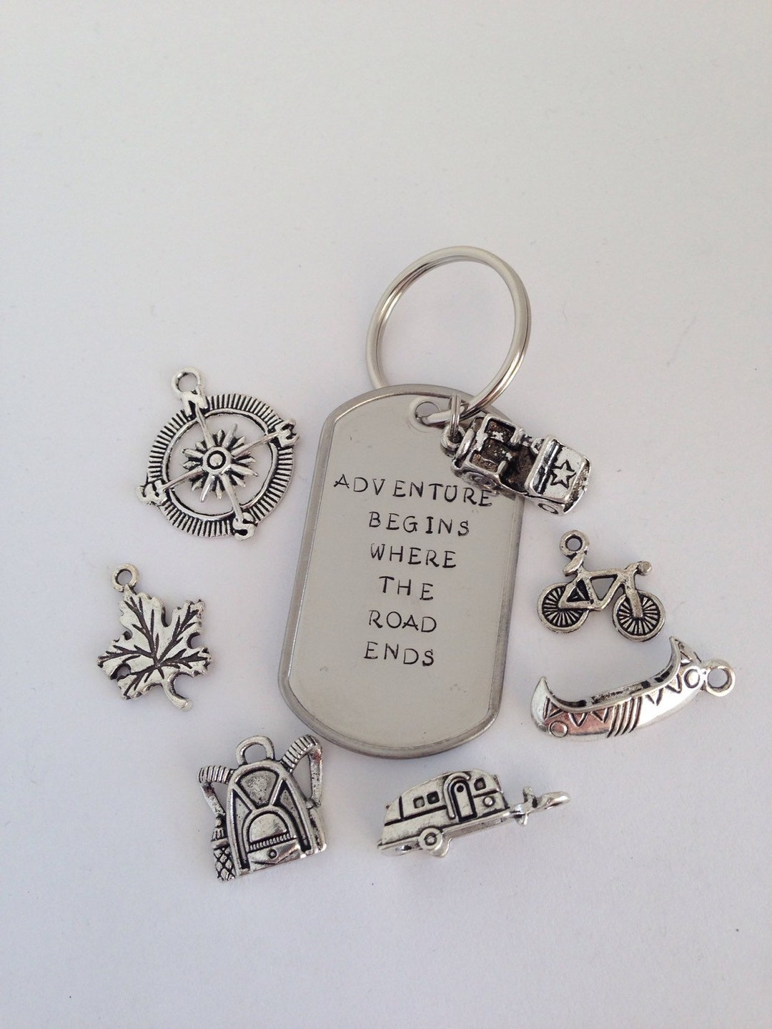 Adventure Begins Where the Road Ends Keychain - Etsy