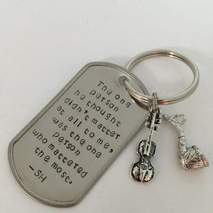 Sherlock Holmes the One Person Who Mattered Keychain Handstamped ...