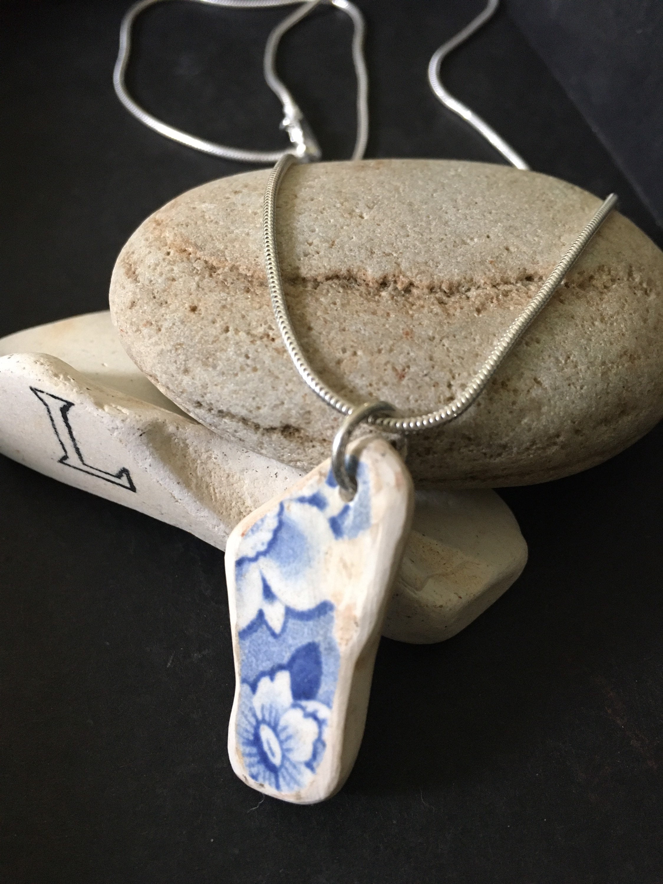 Stunning Sea Pottery Pendant - Etsy