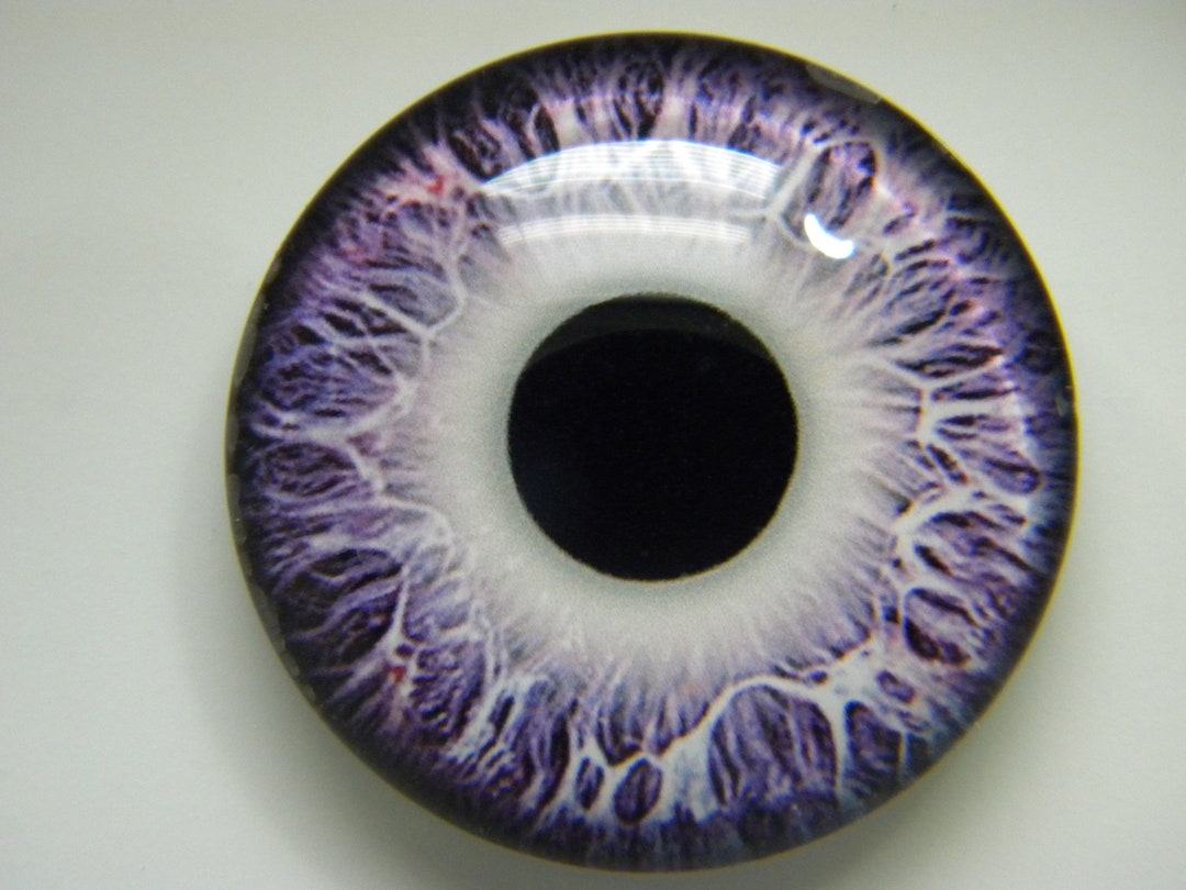 Glass Eyes, Purple Eyes, Glass Cabochon Eyes, Doll Eyes, Purple Doll ...