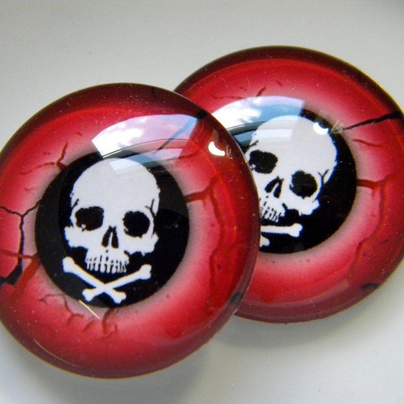 Skull With Red Eyes - Etsy