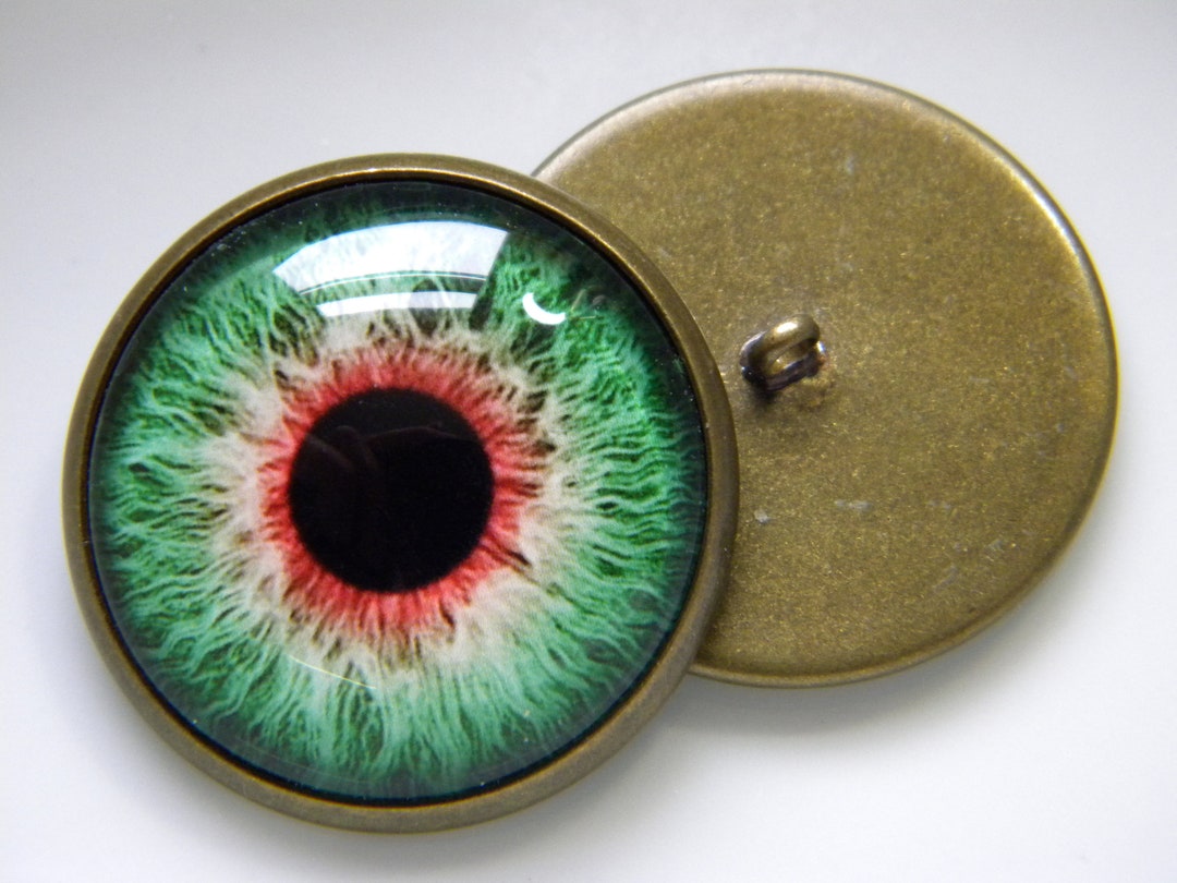 Glass Eyes, Green Eyes, Sew on Eyes, Button Eyes, Loop Back Buttons ...
