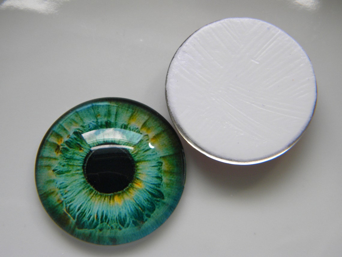 Glass Eyes cabochon eyes green eyes human eyes doll eyes | Etsy