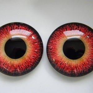 Glass Eyes, Red Eyes, Red Doll Eyes, Doll Eyes, Craft Eyes, Eyes for ...