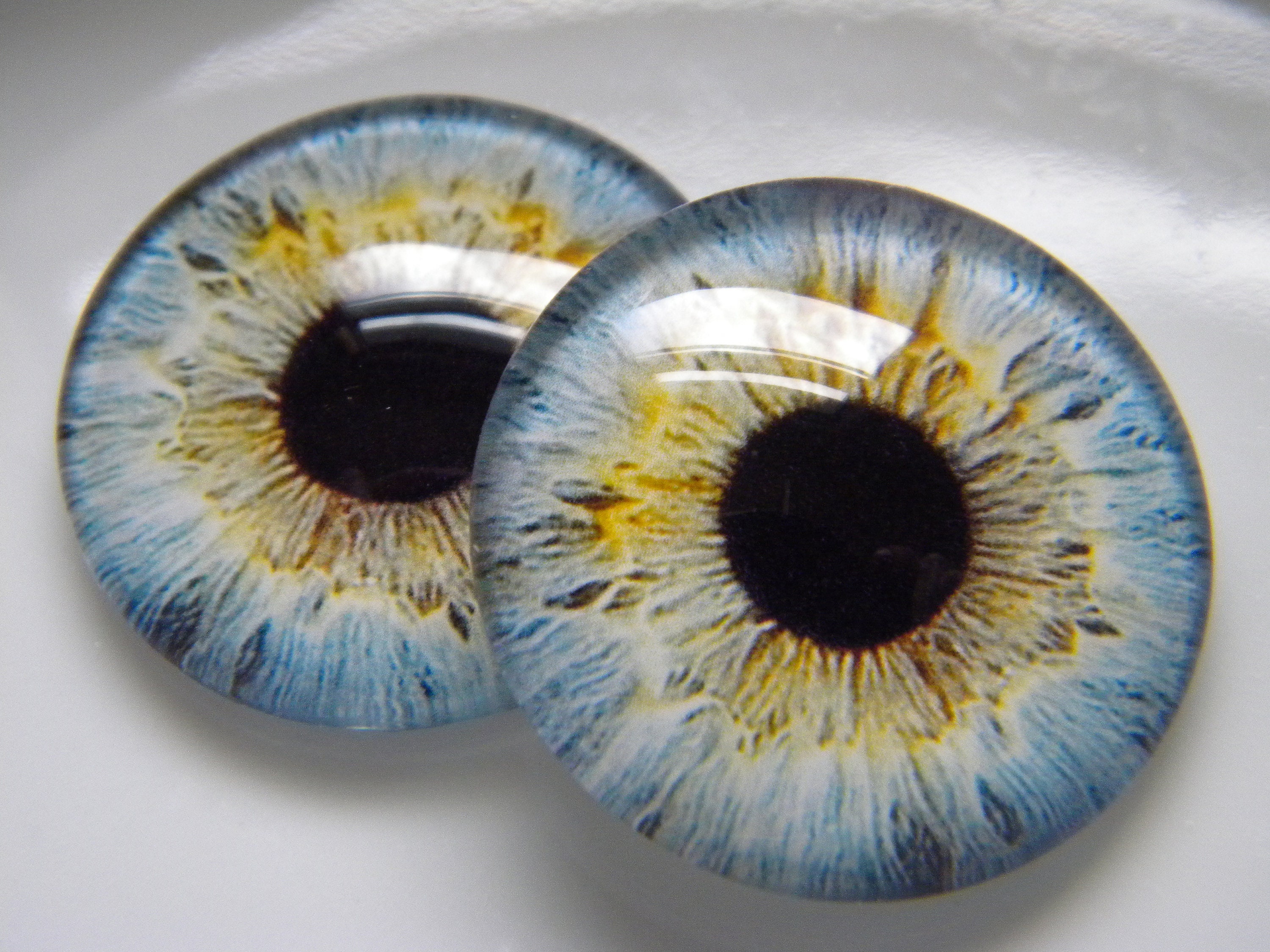 Cabochons blue eyes blue iris doll eyes Glass Eyes blue doll eyes blue ...