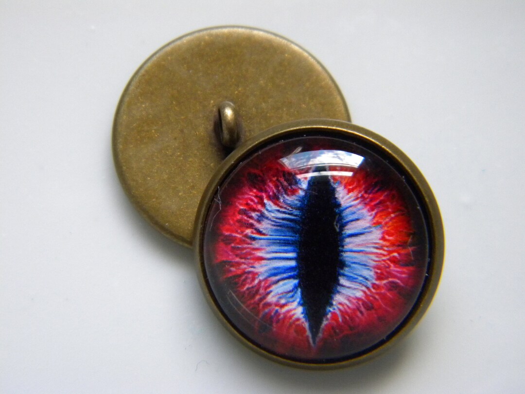 Glass Eyes, Sew on Eyes, Sew-on Eyes, Button Eyes, Red Eyes, Loop Back ...
