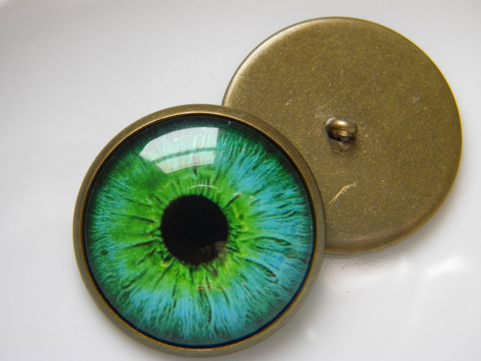 Glass Eyes Sew on Eyes Button Eyes Loop Back Button Eyes - Etsy