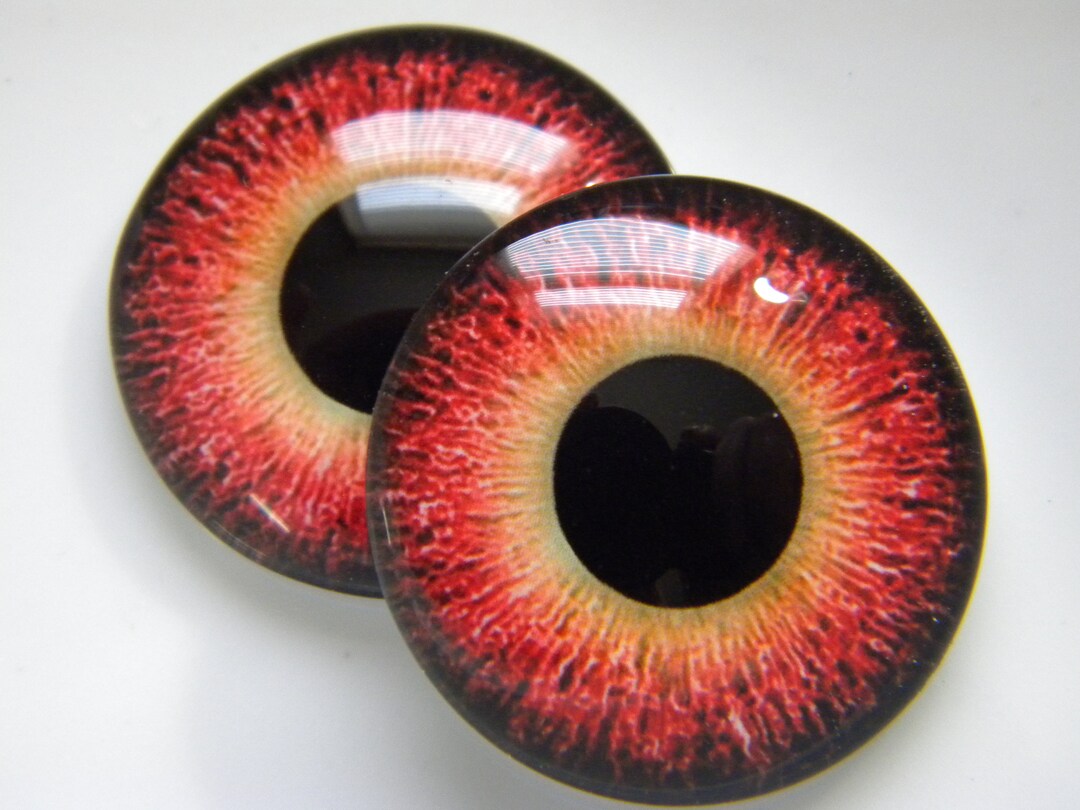 Glass Eyes, Red Eyes, Red Doll Eyes, Doll Eyes, Craft Eyes, Eyes for ...