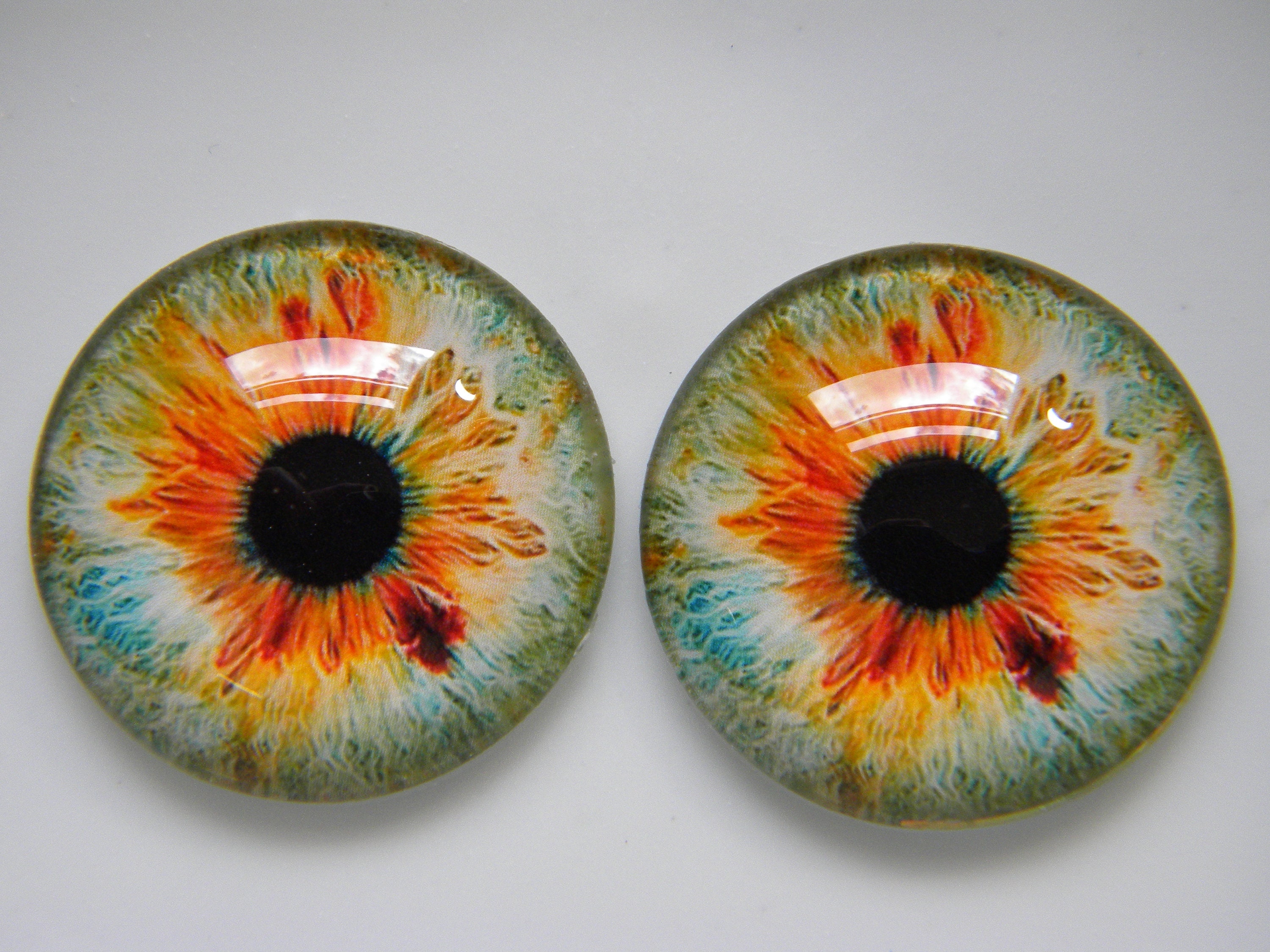 Glass eyes gold eyes multi-colored eyes doll eyes human | Etsy