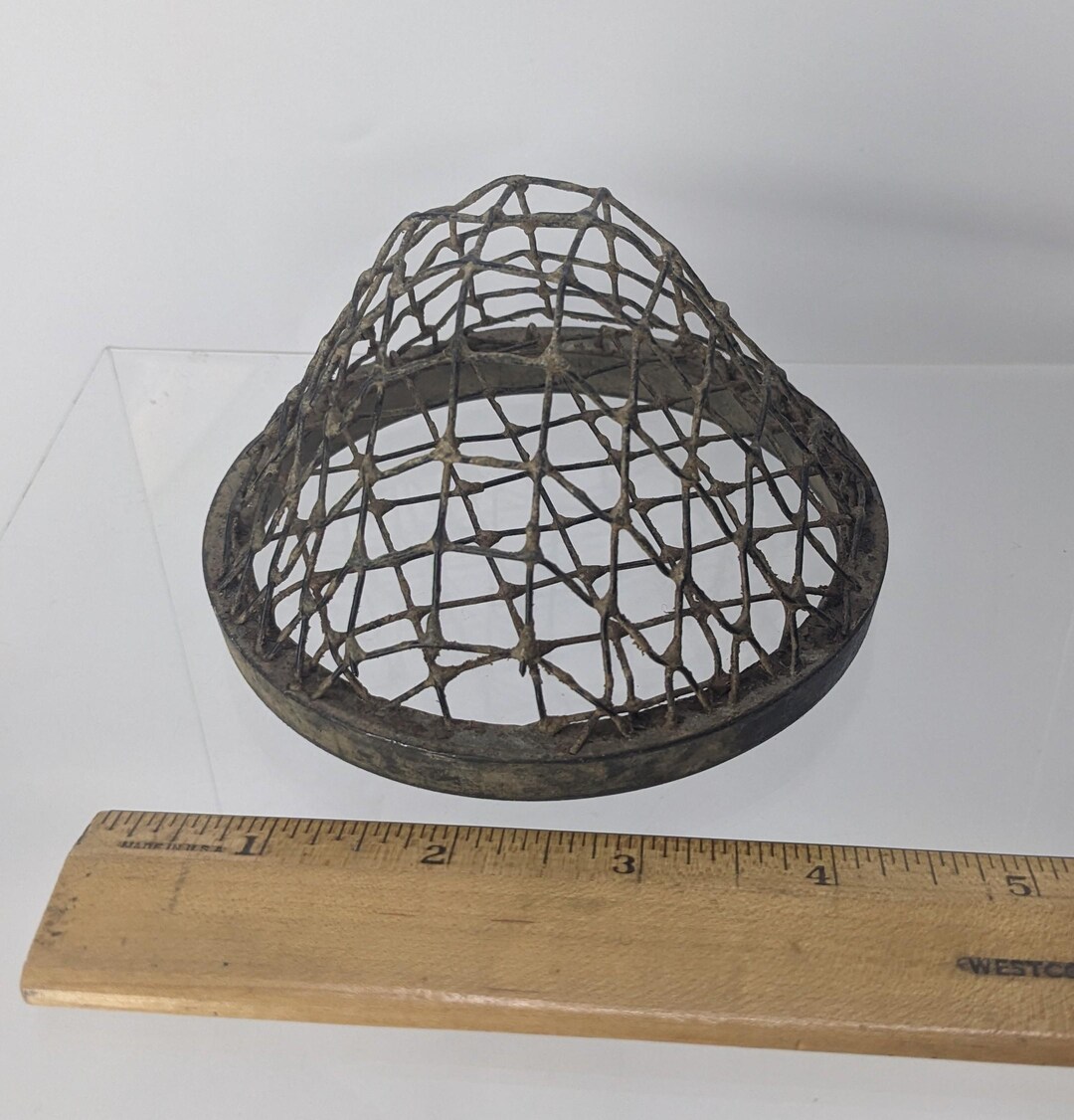 Metal Flower Frog Cage Style Round Vintage - Etsy