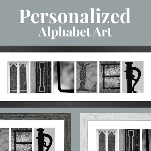 Alphabet Letter Art Last Name Photography Framed Wedding - Etsy