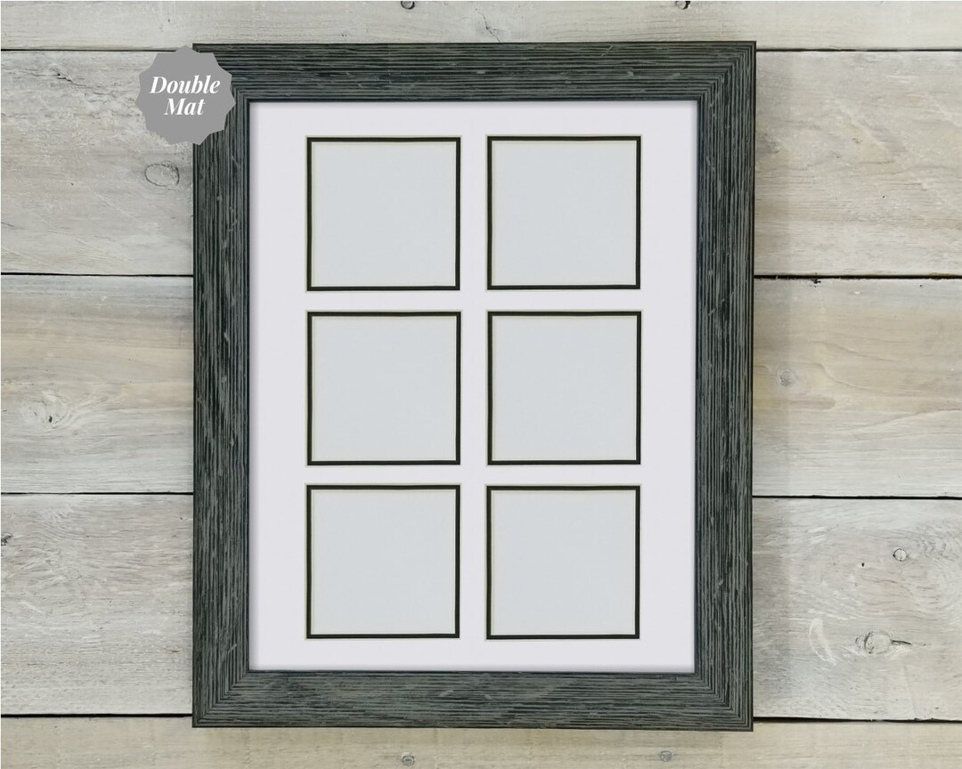 11x14 Photo Mat for Six 4x4 Photos Photo Mat for 11x14 Frame, 6 Opening ...