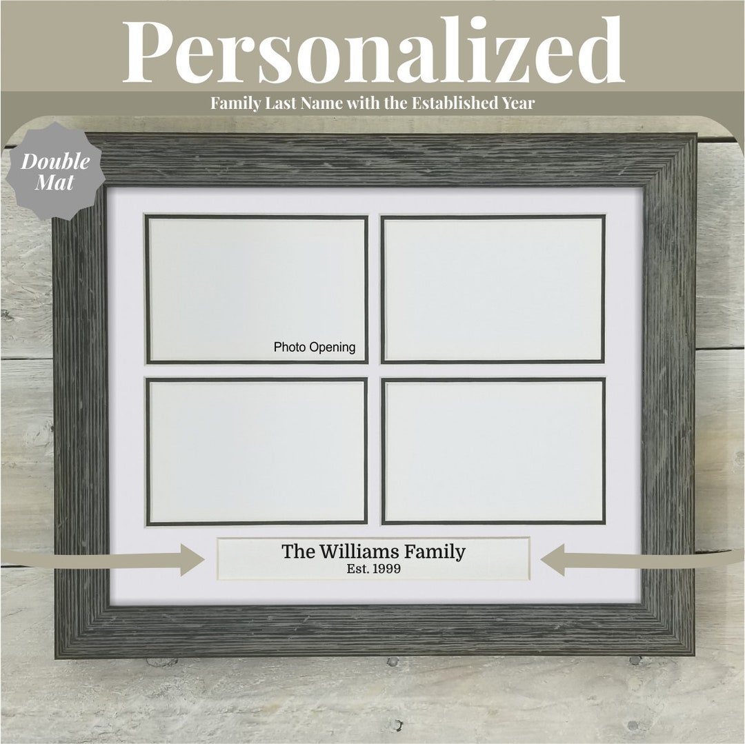 Personalized Family Name Photo Mat Last Name Frame, Name Sign, Family ...