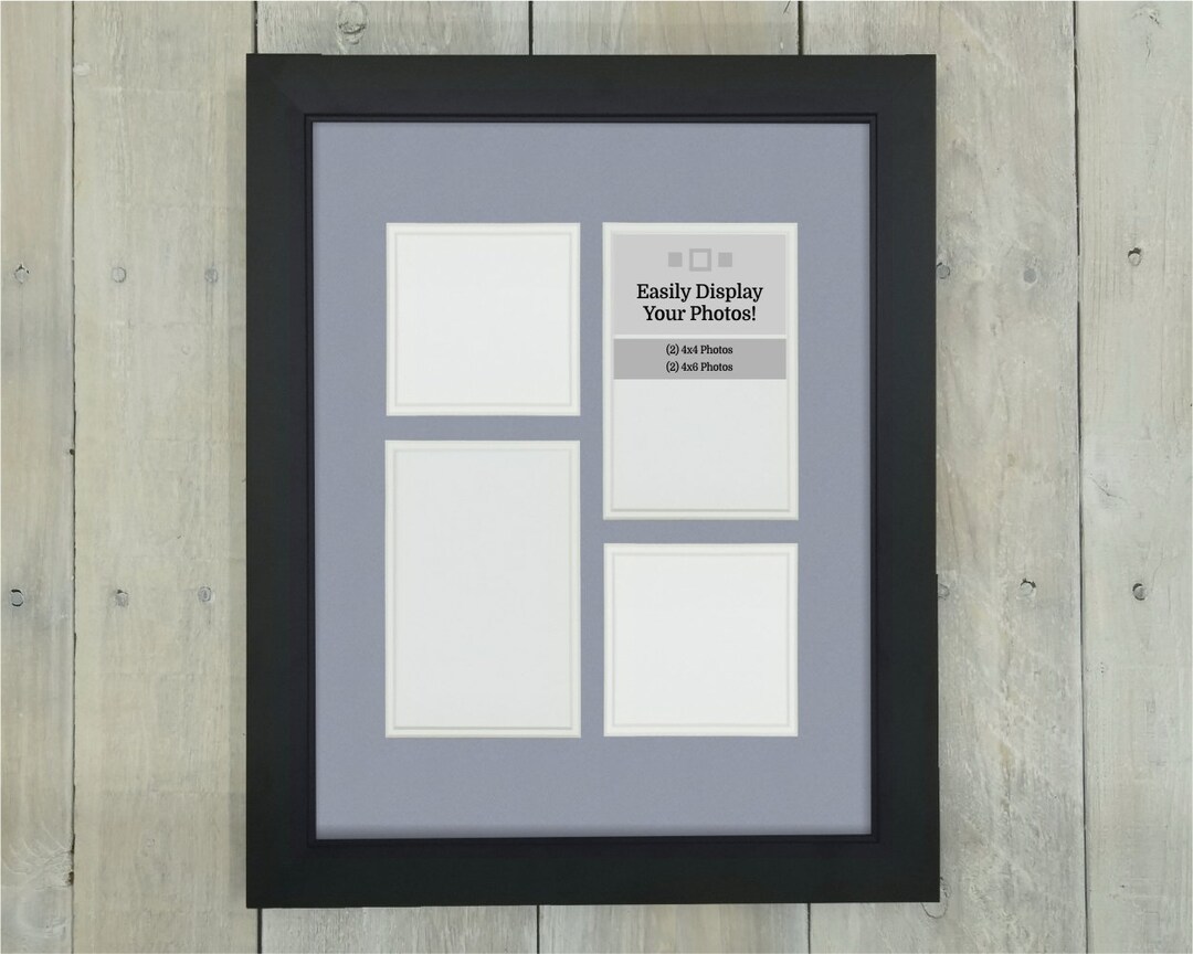 11x14 Photo Mat for Two 4x4 and Two 4x6 Photos - Picture Frame Mat ...