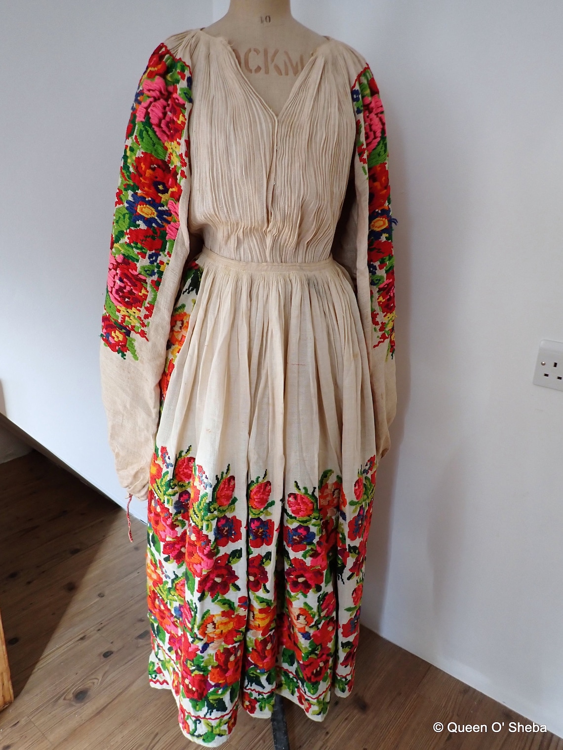 Old Posavina Croatian Folk Costume Circa 1930s 40s Wool Embroidery ...