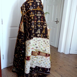 Berber Wool Burnous Cape Handwoven Moroccan Design Vintage - Etsy