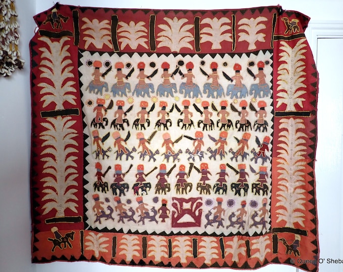 Vintage Kanduri Ceremonial Shrine Cloth Handmade India Applique ...