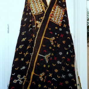Berber Wool Burnous Cape Handwoven Moroccan Design Vintage - Etsy