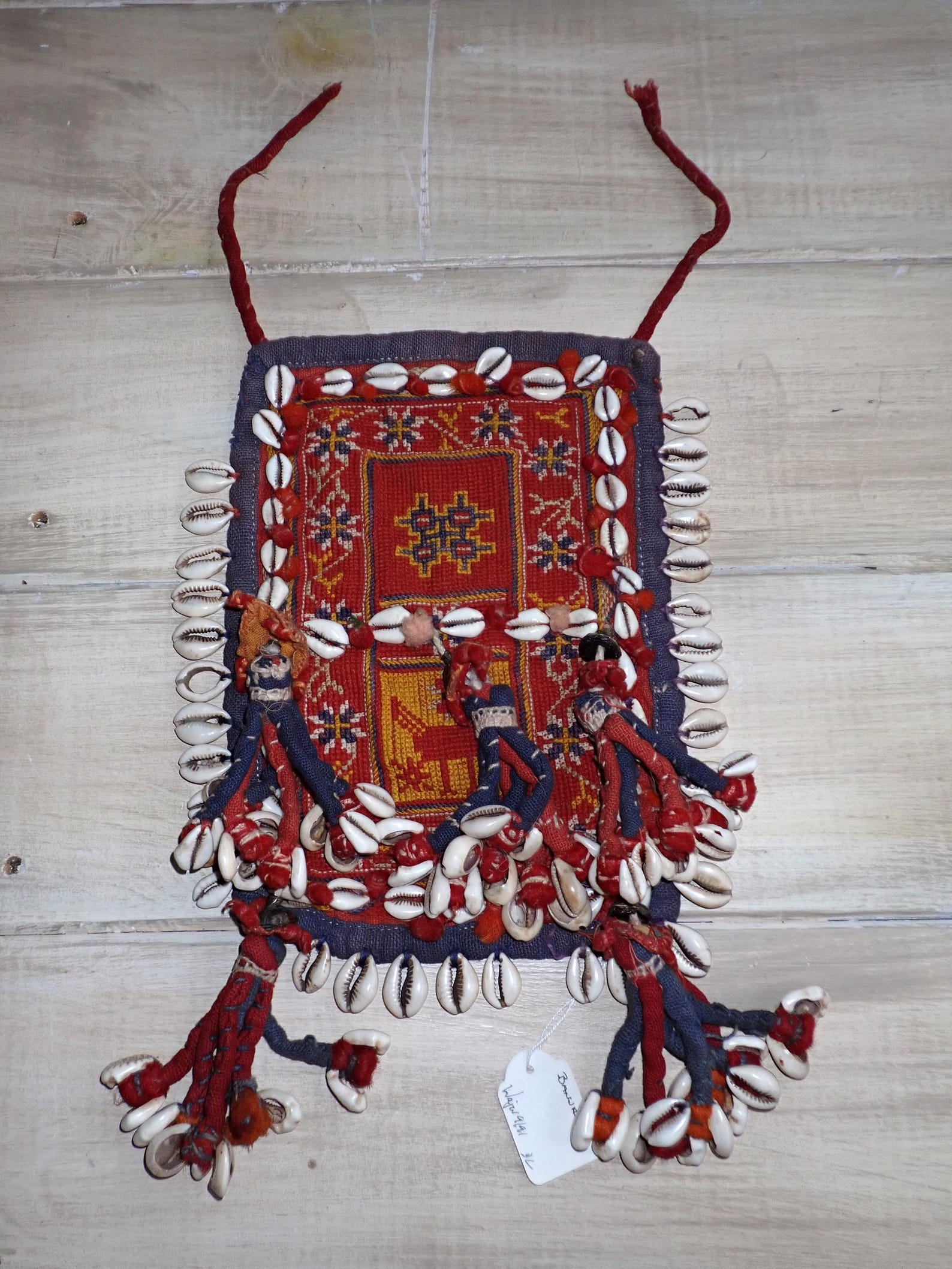 Banjara Embroidery Panel India Rajasthan Silk on Cotton Cowrie Shell ...