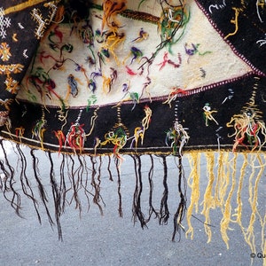 Berber Wool Burnous Cape Handwoven Moroccan Design Vintage - Etsy