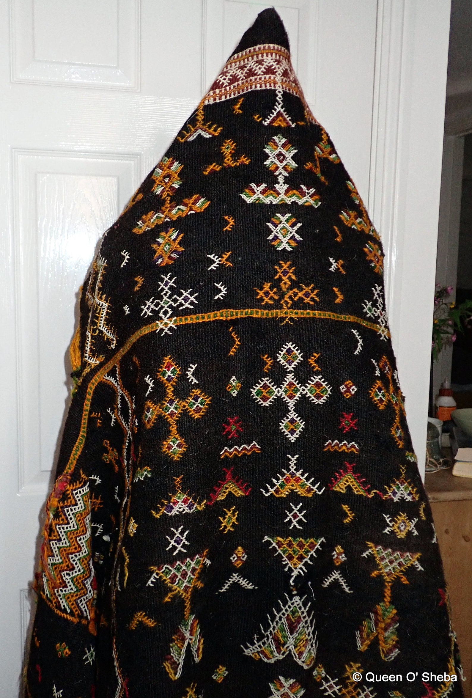 Berber Wool Burnous Cape Handwoven Moroccan Design Vintage - Etsy