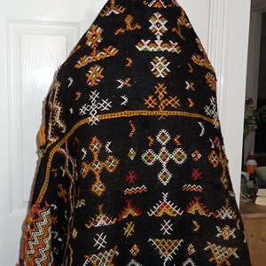Berber Wool Burnous Cape Handwoven Moroccan Design Vintage - Etsy