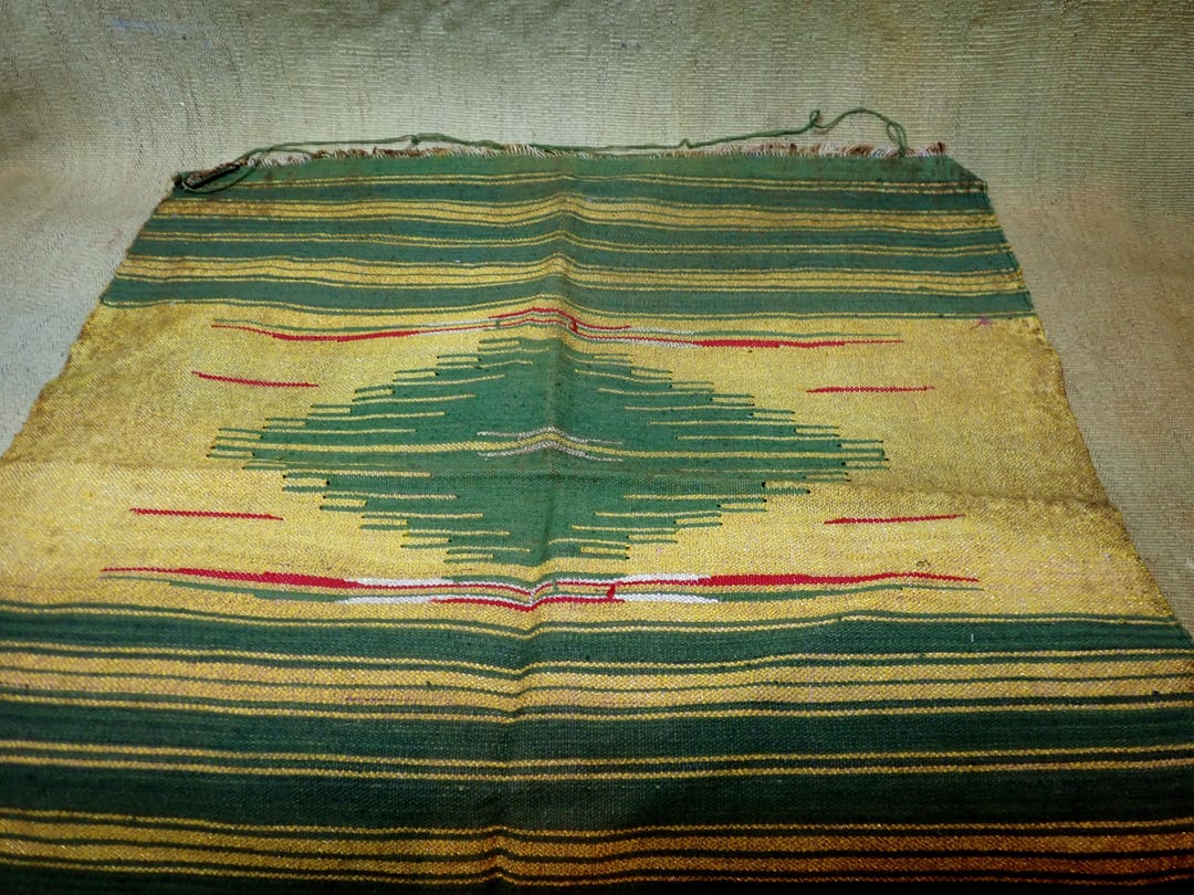 Antique Syrian Silk Metall Thread Textile Panel Mat Geometric Designs ...