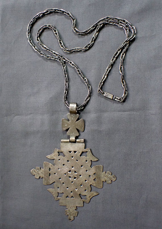 Adorable Lalibela Ethiopian Cross on elaborate Mexica… - Gem