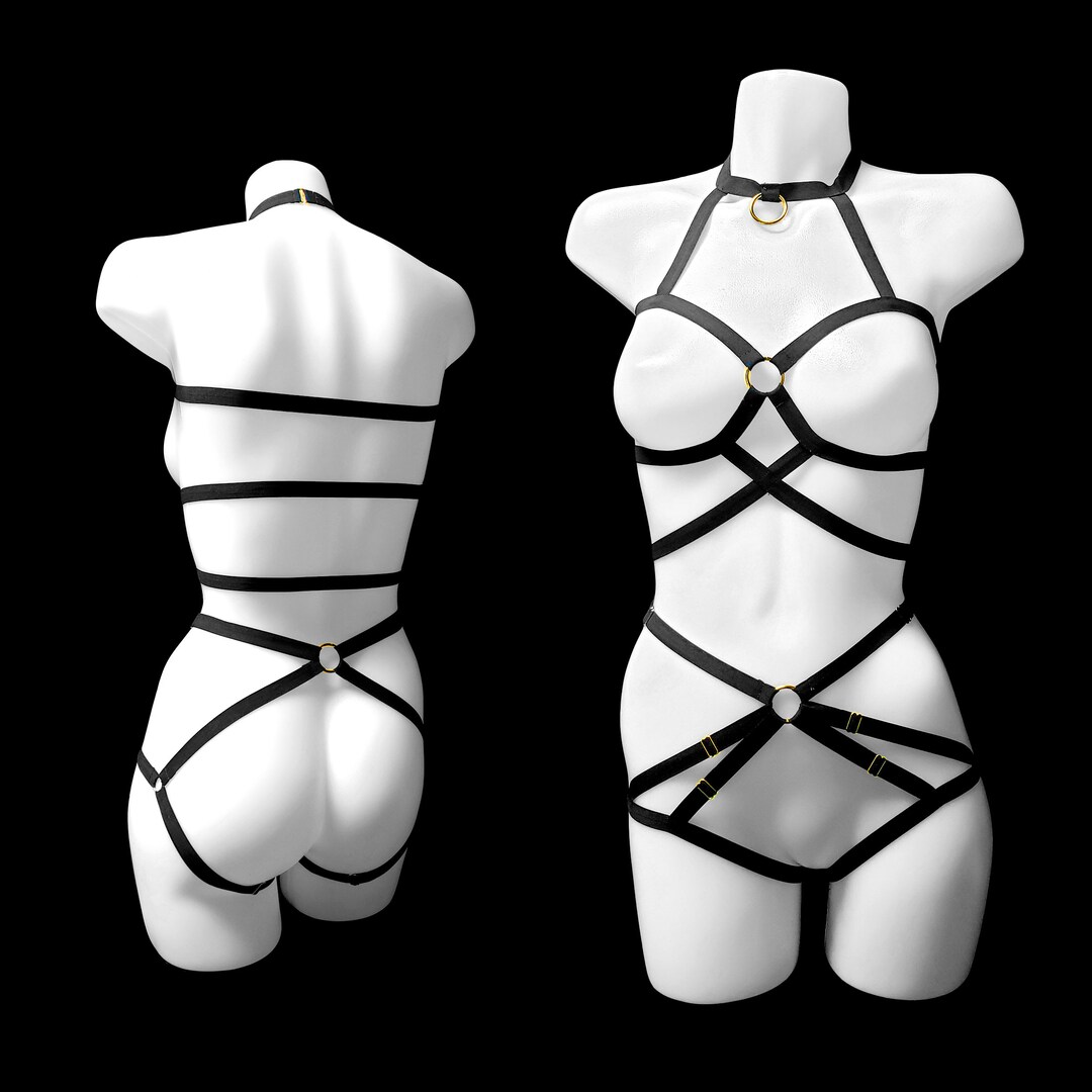 Jane And Betty Body Harness Set Sexy Dance Lingerie Etsy México