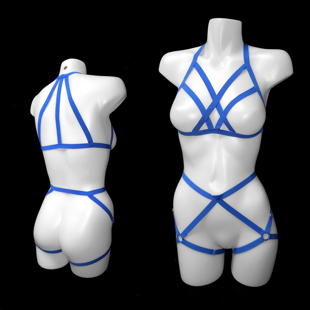 Many Colors Taryn and Alexis Body Harness Set - Sexy Dance Lingerie Garter Strappy - Etsy