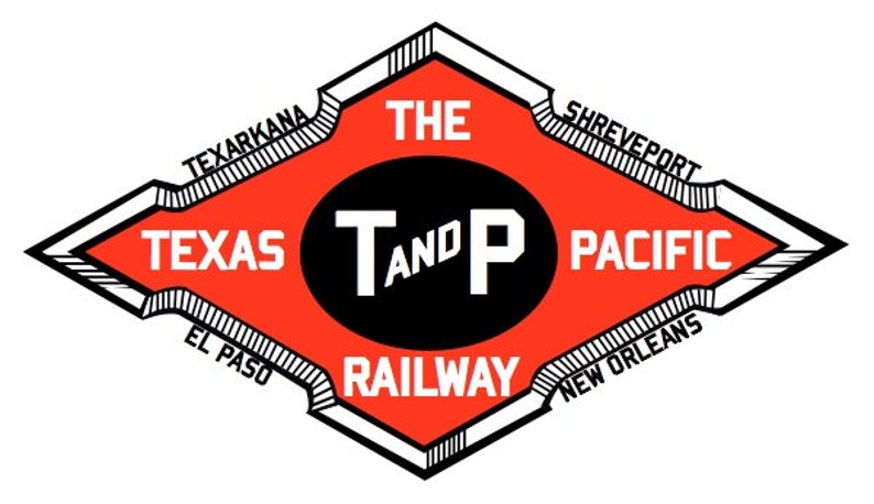Texas & Pacific Railways logo svg vector image | Etsy
