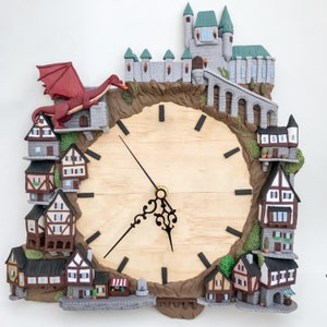 Medieval Wall Clock Handmade and Sculpted Miniature - Etsy