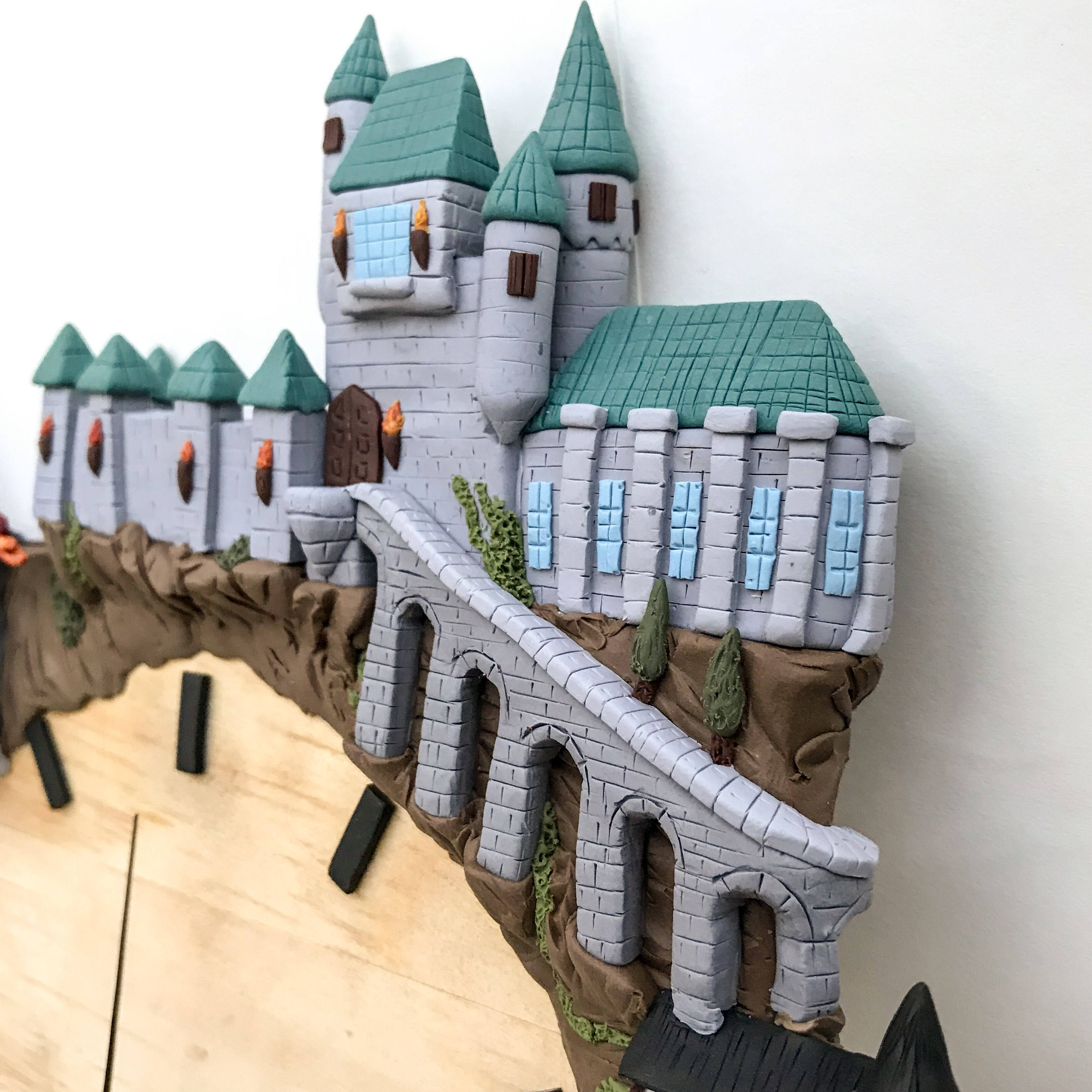 Medieval Wall Clock Handmade and Sculpted Miniature House - Etsy