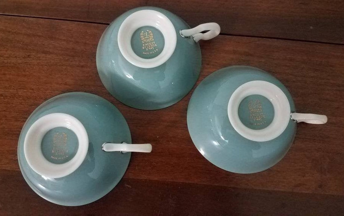 3 Kingsley by Lenox Tea Cups and Saucers - Etsy