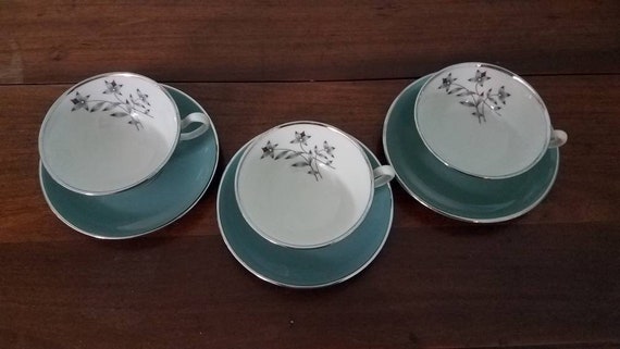 3 Kingsley by Lenox Tea Cups and Saucers - Etsy