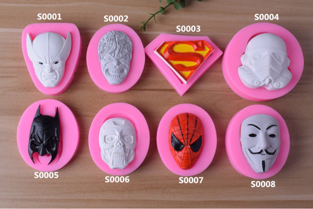 Cartoon Superhero Silicone Molds: Chocolate, Clay, Resin, Soap - Etsy