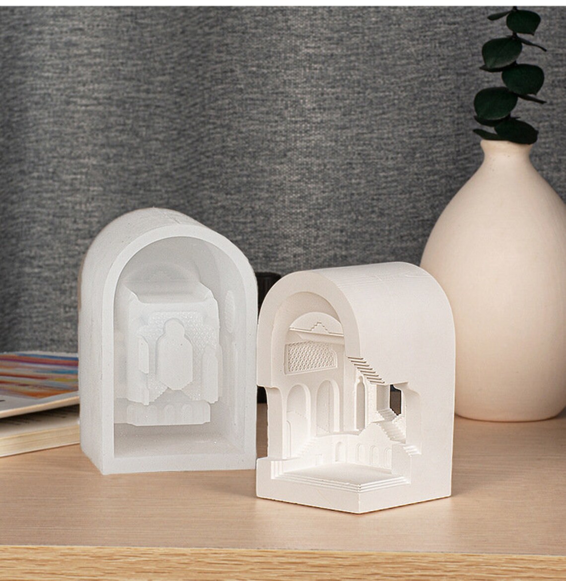 3D European Castle Palace Diffuser Stone Silicone Mold Diy Scented ...