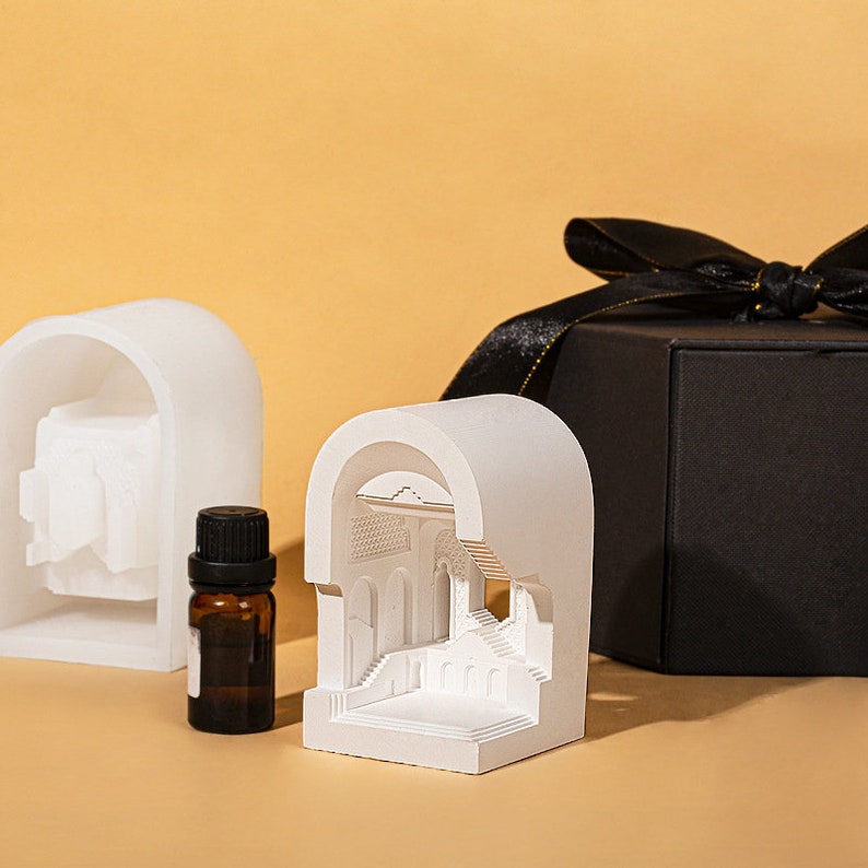 3D European Castle Palace Diffuser Stone Silicone Mold Diy Scented ...