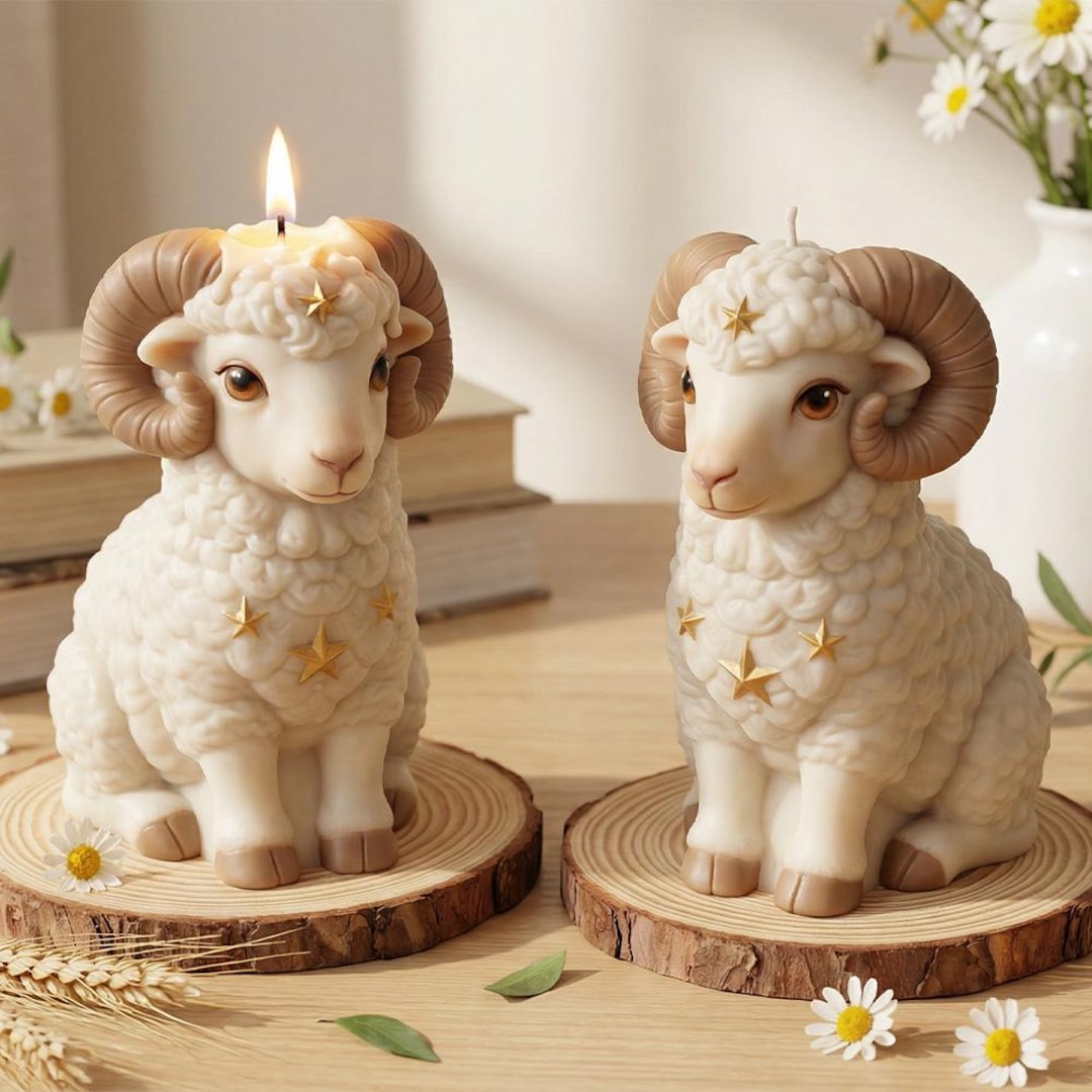 DIY Animal-shaped Goat Silicone Molds for Scented Candles, Creative ...